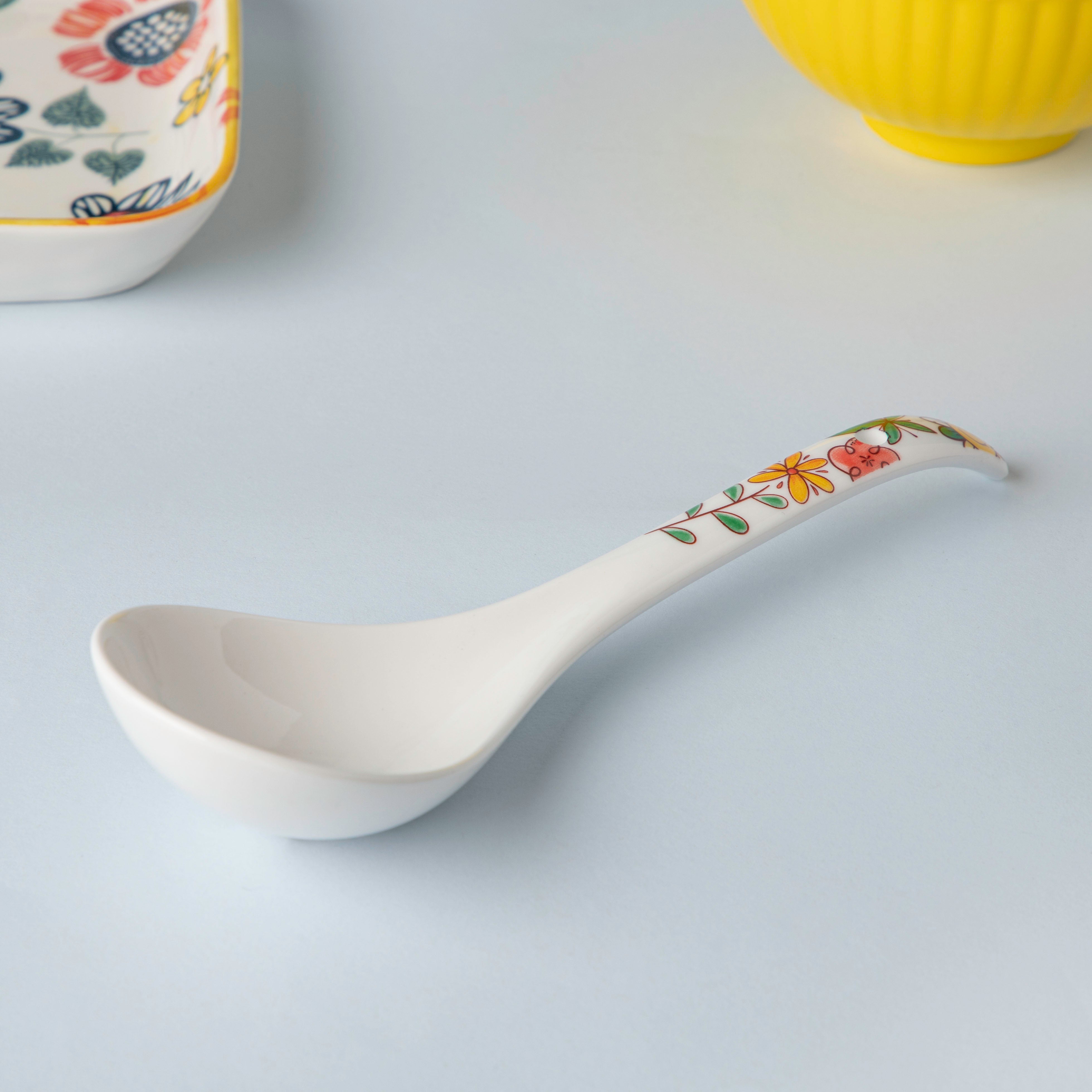 Spring Floral Ceramic Serving Spoon