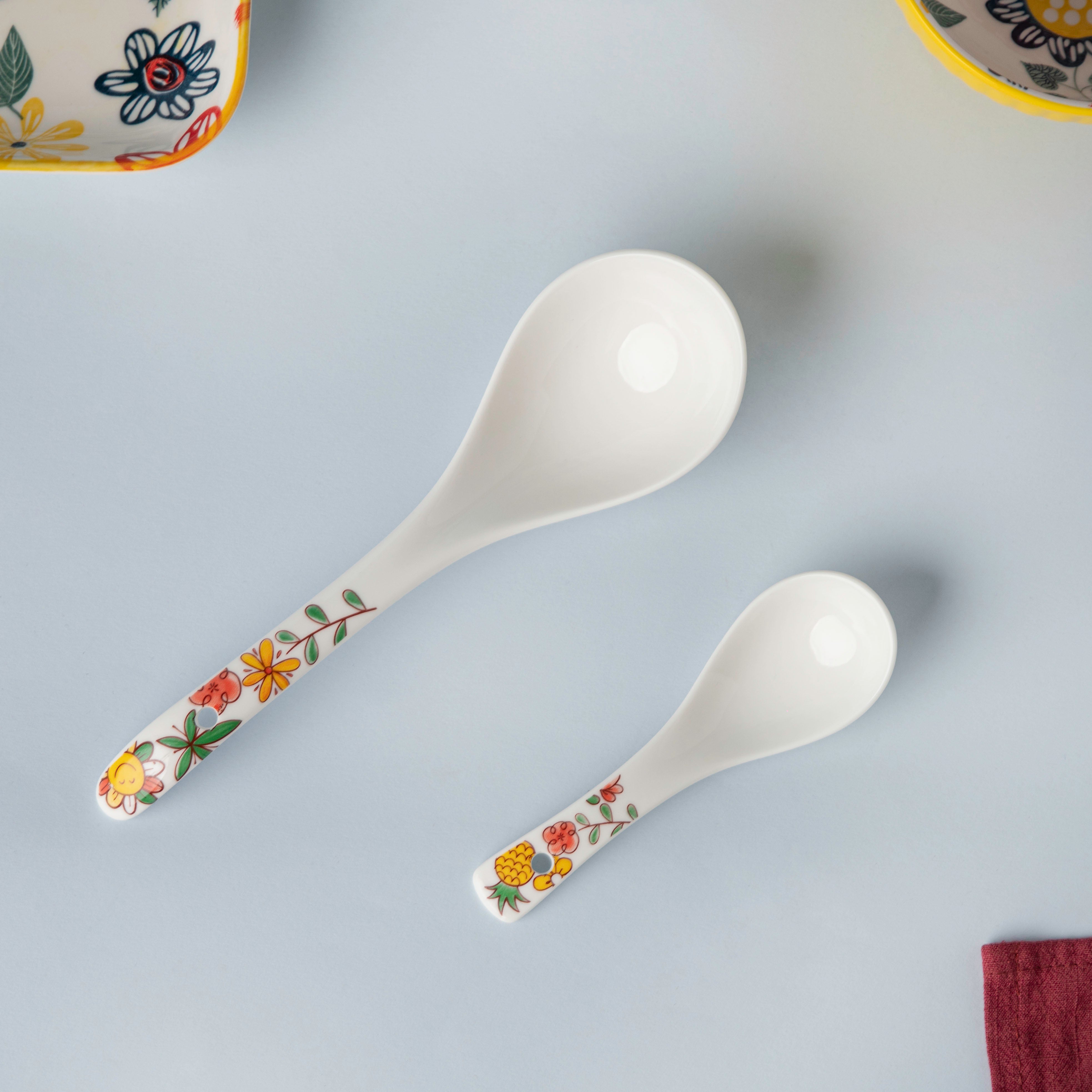 Spring Floral Ceramic Serving Spoon