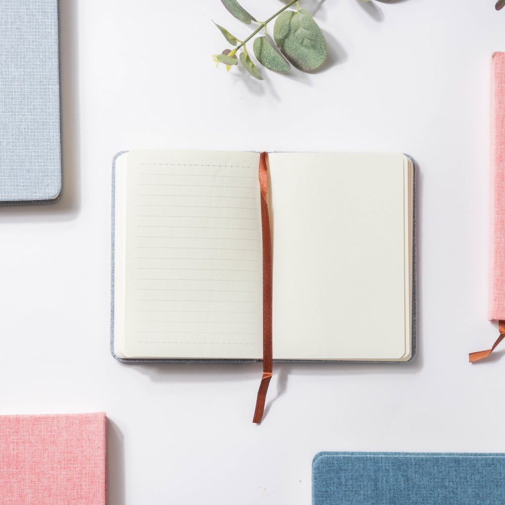 Grey Hardbound Pocket Notebook 128 Pages