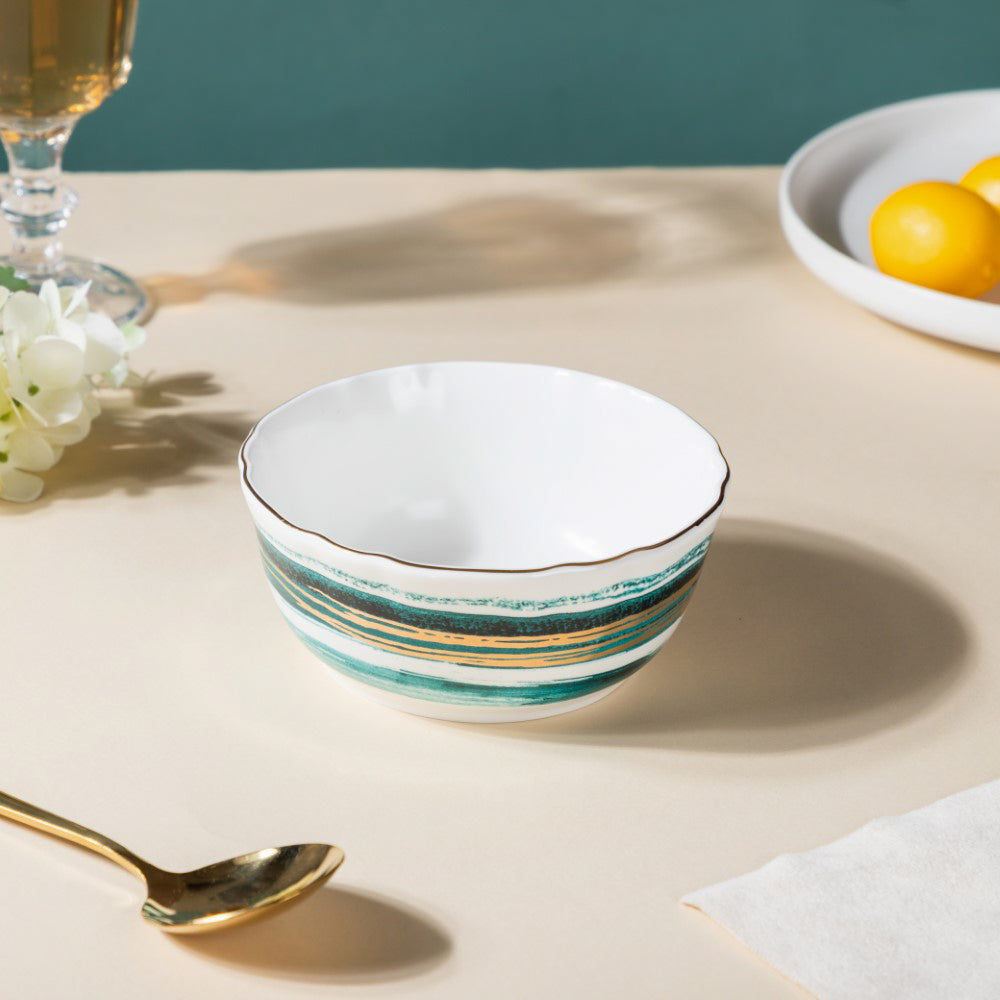 Ceramic Bowl With Wavy Rim 300 ml