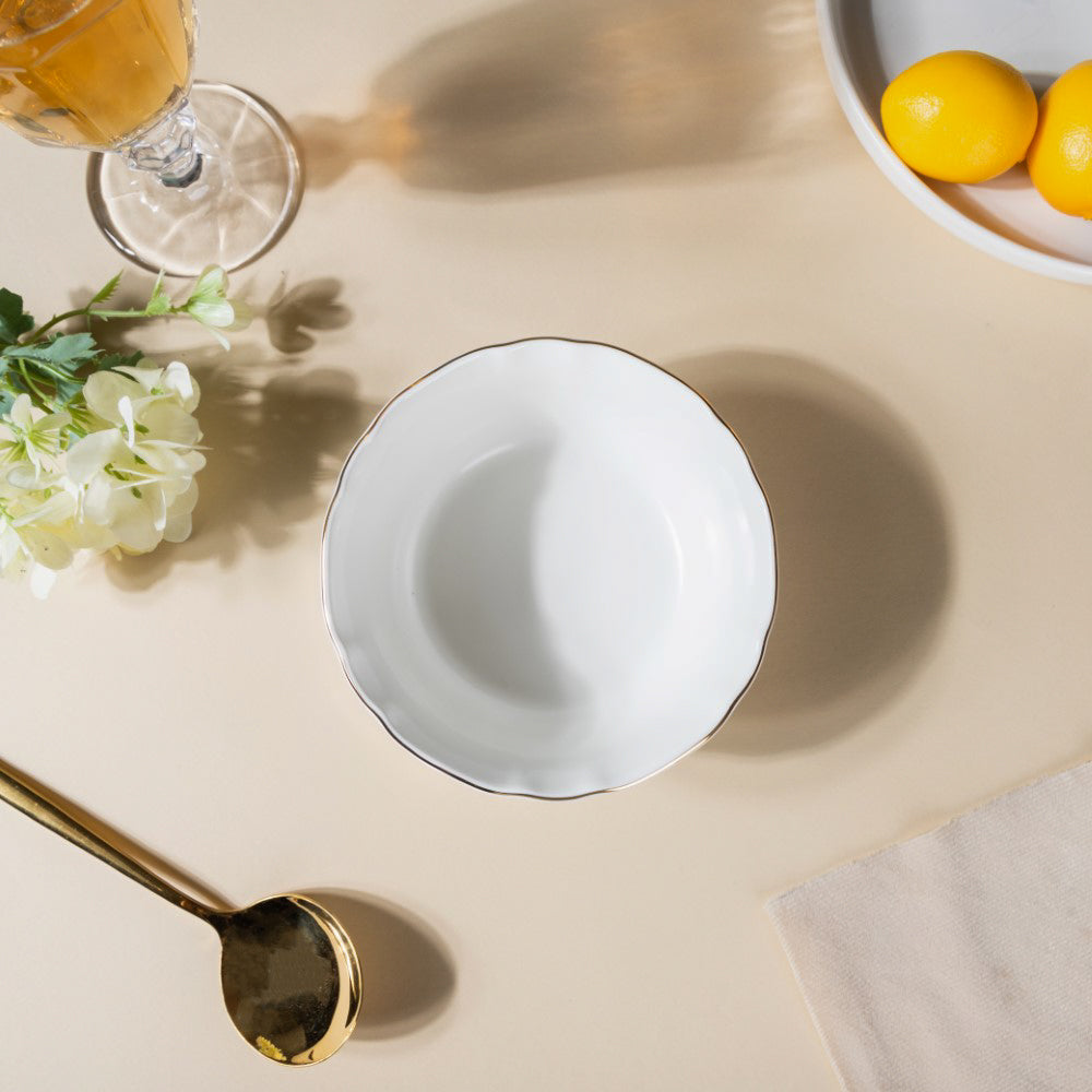 Ceramic Bowl With Wavy Rim 300 ml