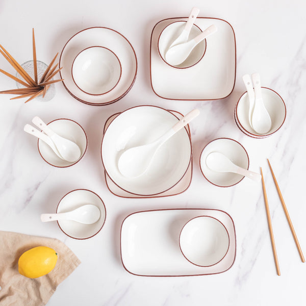Rosy Pink Snack Set For 8