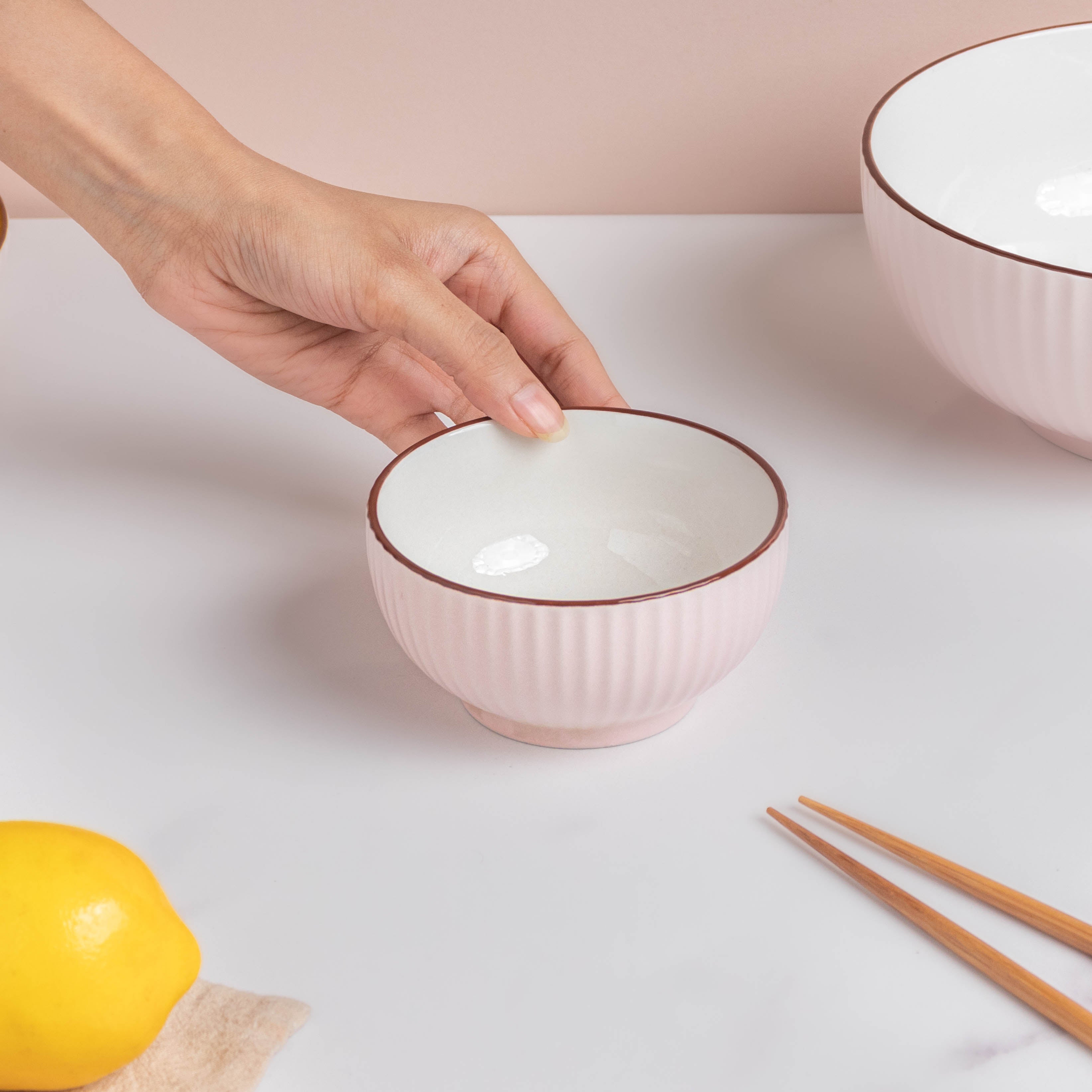 Rosy Pink Snack Set For 8