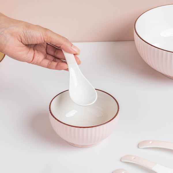 Rosy Pink Snack Set For 8
