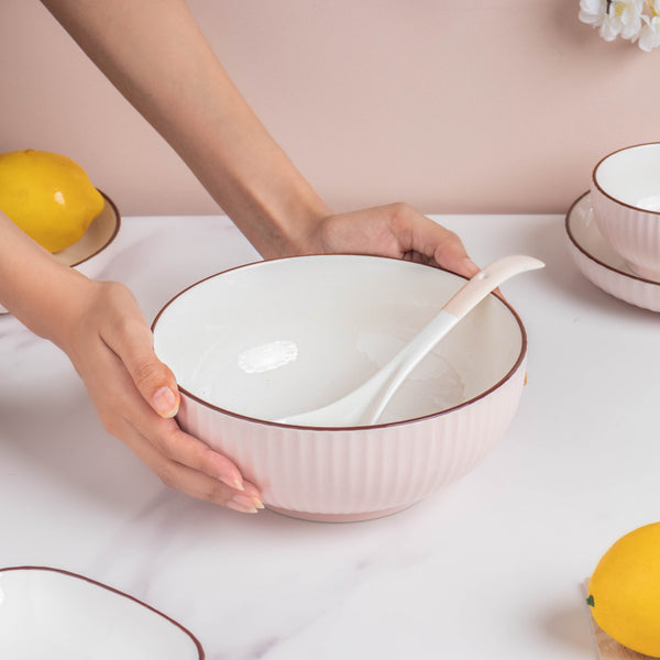 Rosy Pink Snack Set For 8