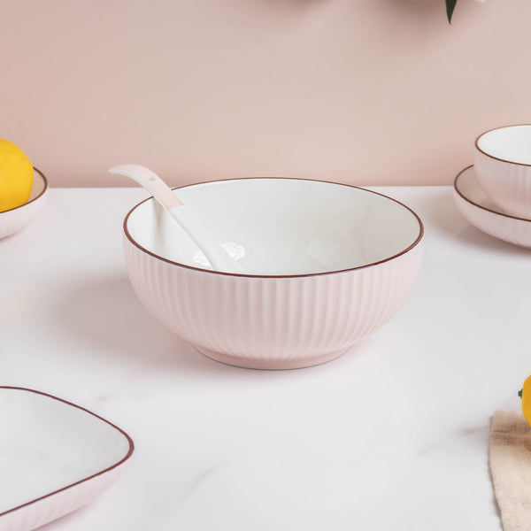 Rosy Pink Snack Set For 8