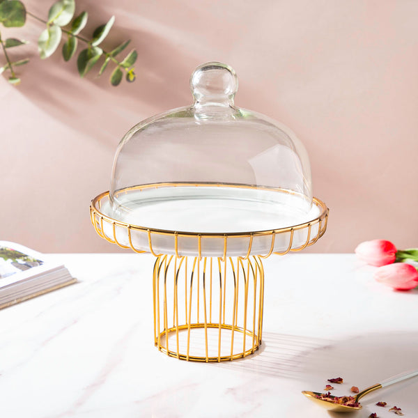 Metallic Cake Stand 8 inch