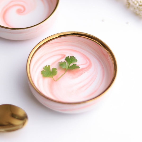 Pink Marble Ceramic Plate Online - Pink Ceramic Dinner Plate | Nestasia