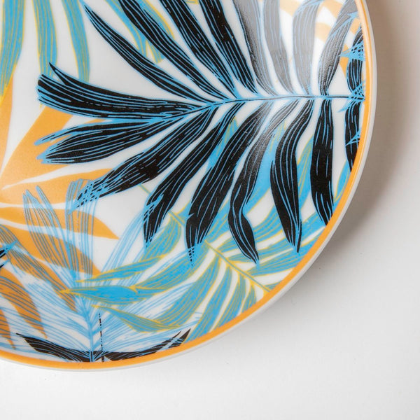 Areca Decal Ceramic Dessert Plate 6 Inch