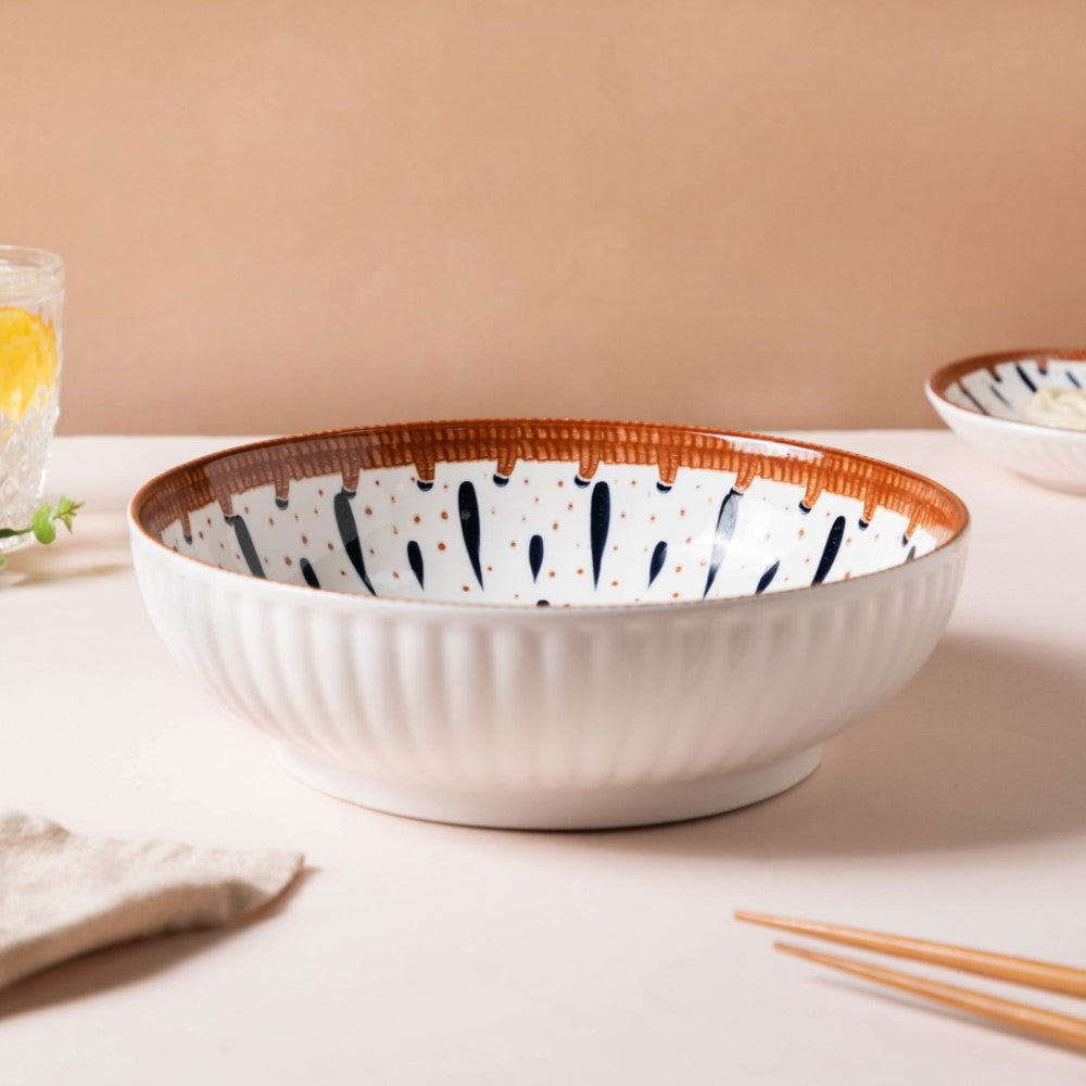 Dewdrop Ceramic Serving Bowl 9 Inch 1 L Online - Premium Serving Bowl ...