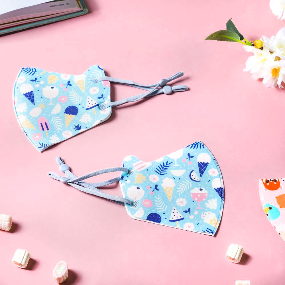 Tropical Vibes Face Mask With Adjustable Straps Blue Set Of 2 Online ...