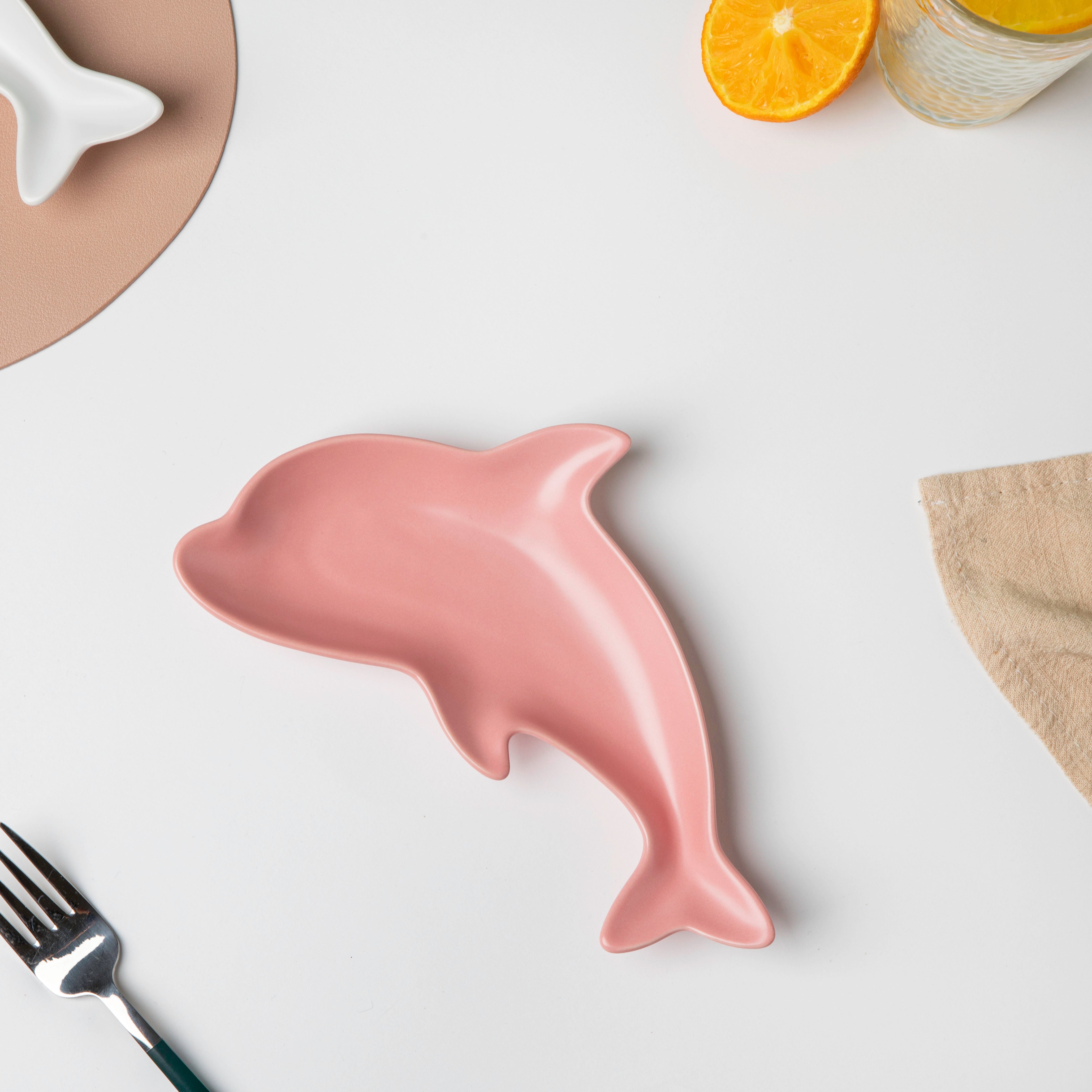 Candy Pink Dolphin Snack Plate 8 Inch Online - Premium Snack Plate ...