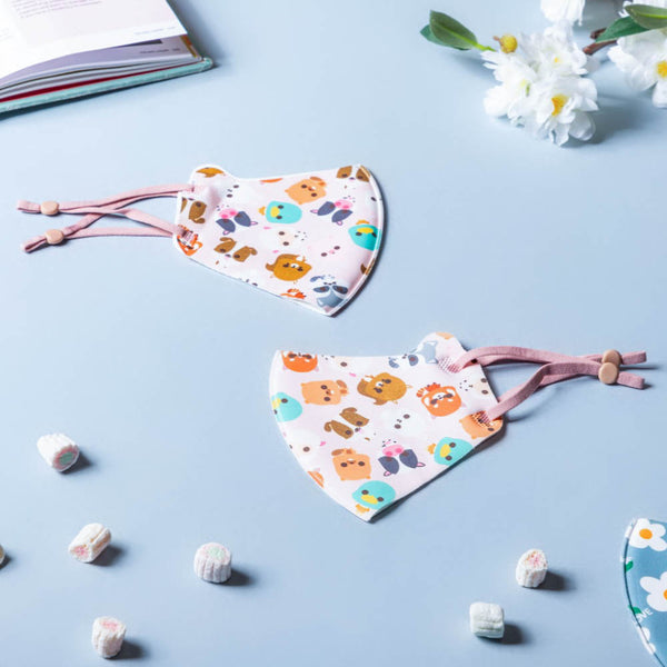 Zootopia Animal Printed Face Mask Pink Set Of 2