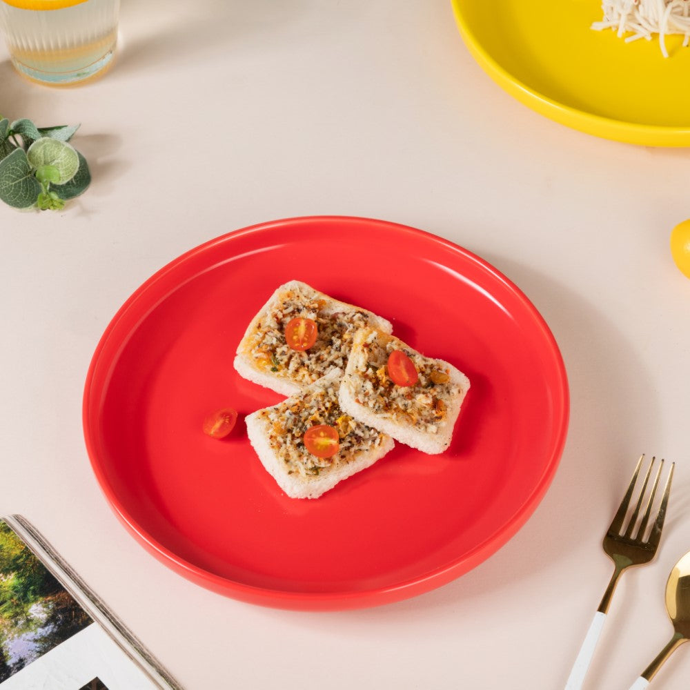 Solid Colored Dinner Plate Red Online - Premium Dinner Plate | Nestasia
