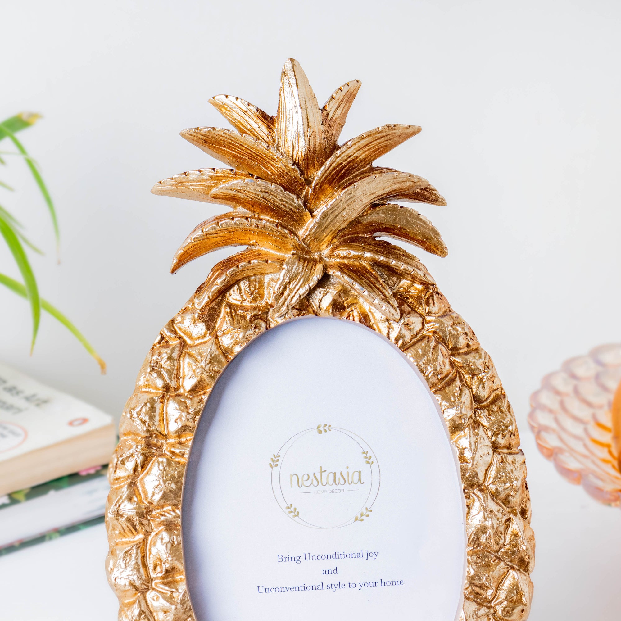 Pineapple Golden Photo Frame Online - Premium Photo Frame | Nestasia