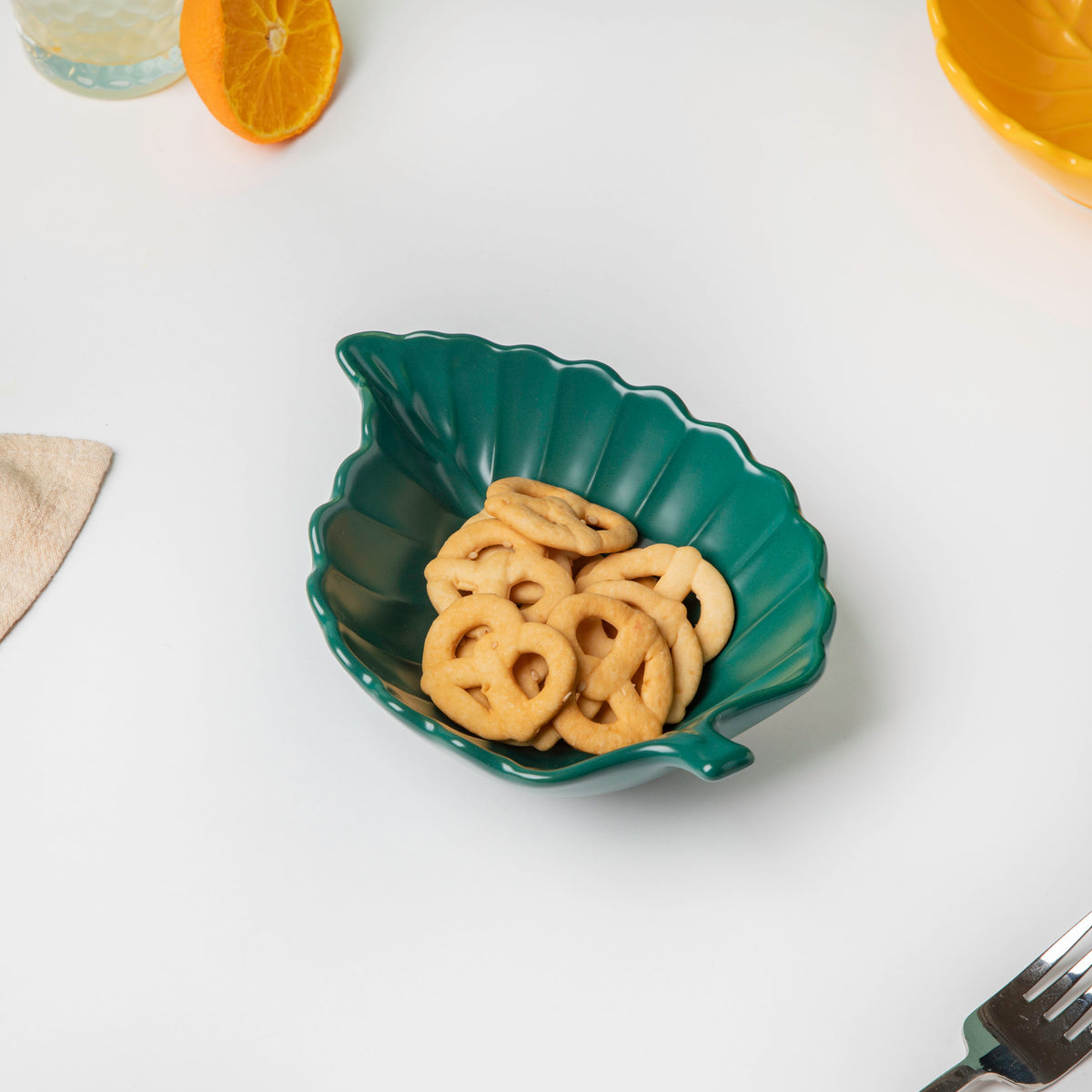 Lush Green Leaf Snack Bowl 6 Inch 200 ml