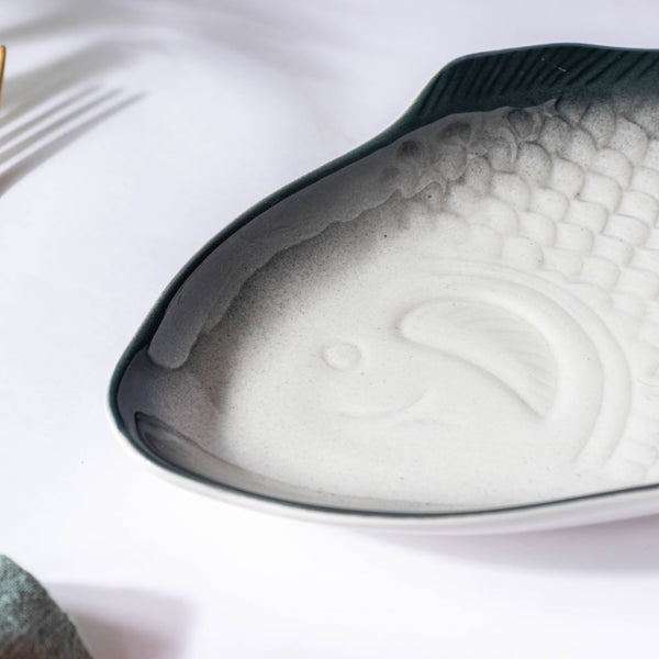 Ombre Fish Ceramic Platter Small