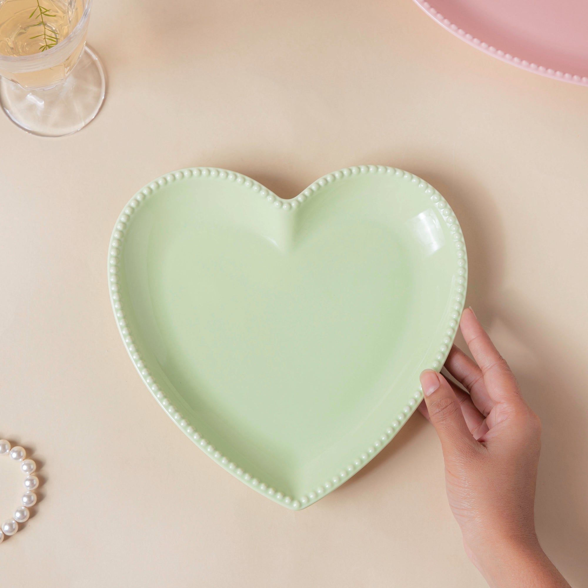 Green Goblet Snack Plate Online - Premium Snack Plate | Nestasia
