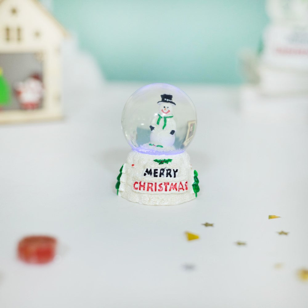 Home Décor - Snowman Snow Globe LED Light Statue Small For Living Room ...