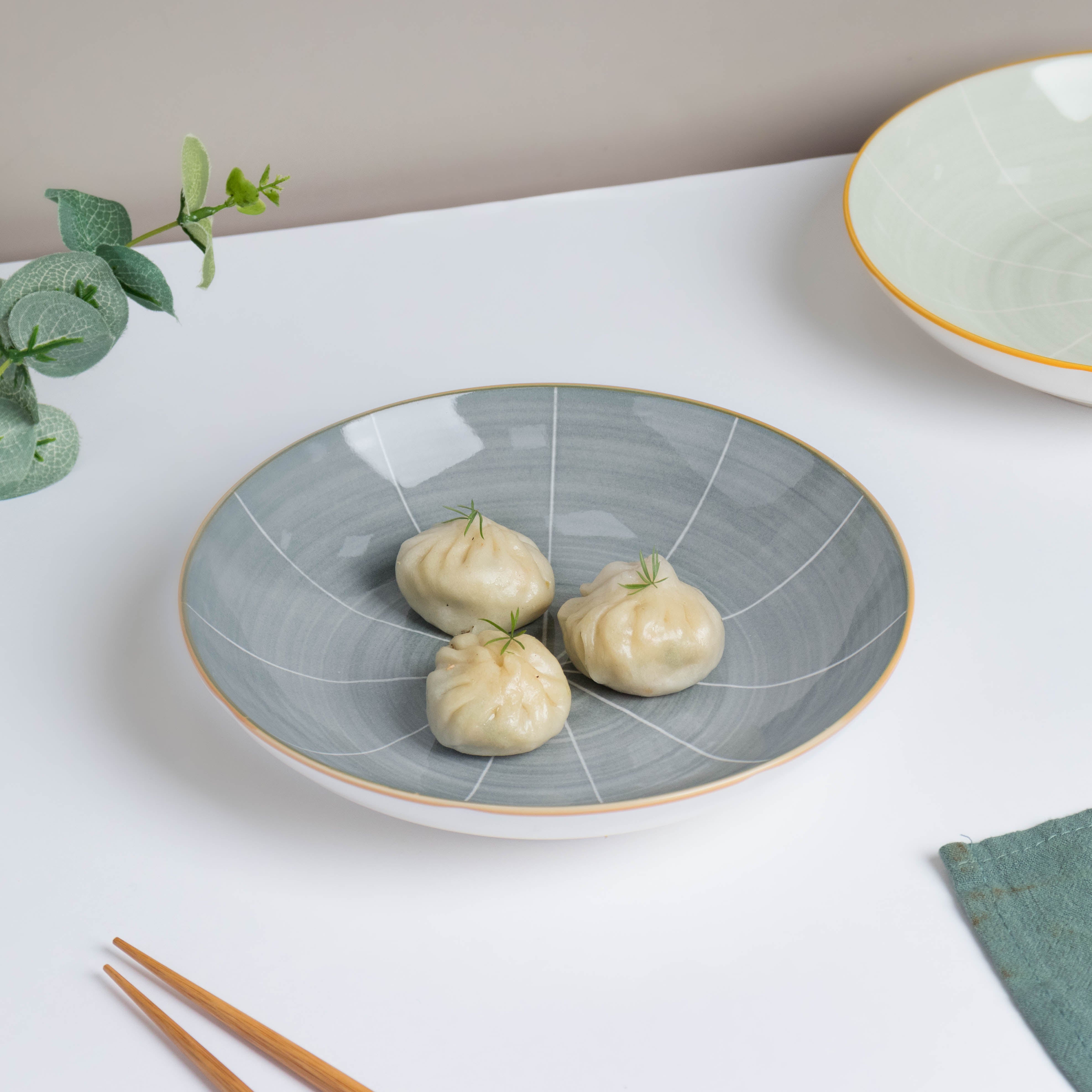 Willow Dark Grey Ceramic Pasta Plate 8 inch Online - Premium Pasta ...