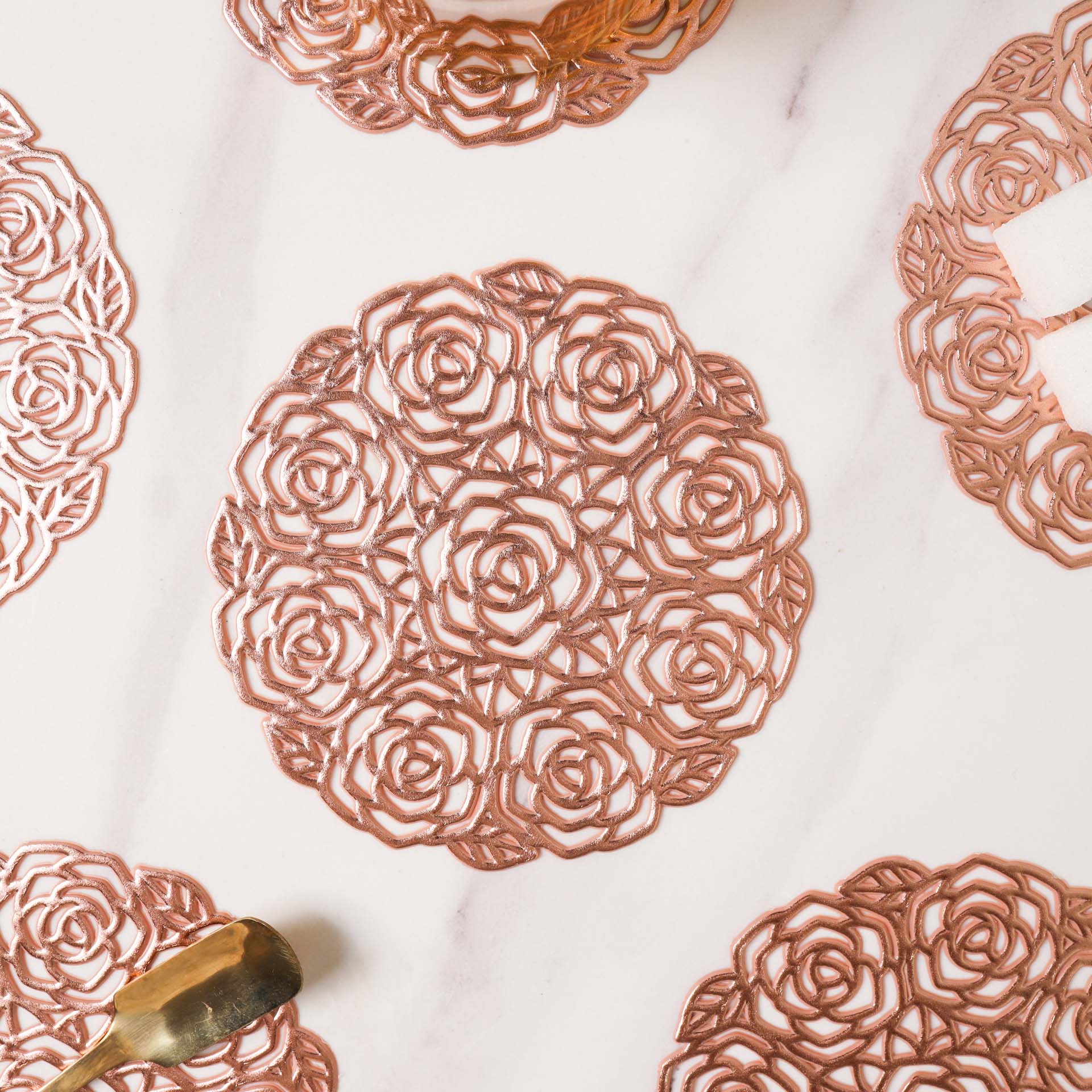 Rose Coaster Set of 6 Online - Premium Coaster | Nestasia