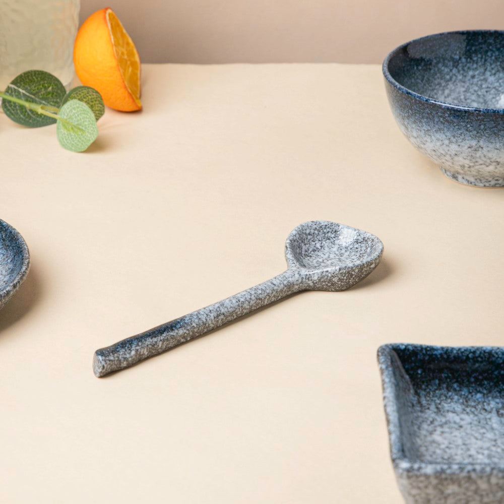 Pebble Glazed Ceramic Spoon Online - Premium Serving Spoon | Nestasia