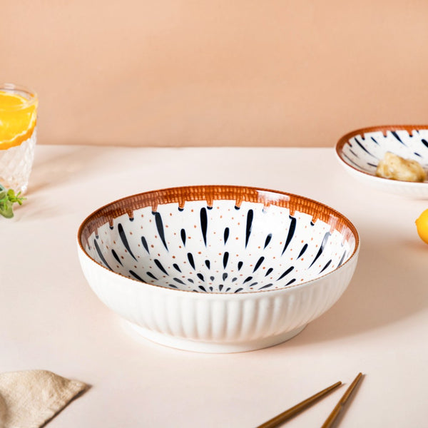 Dewdrop Ceramic Serving Bowl 9 Inch 1 L
