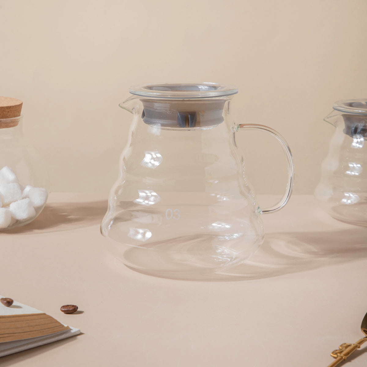 Glass Coffee Server With Lid Large