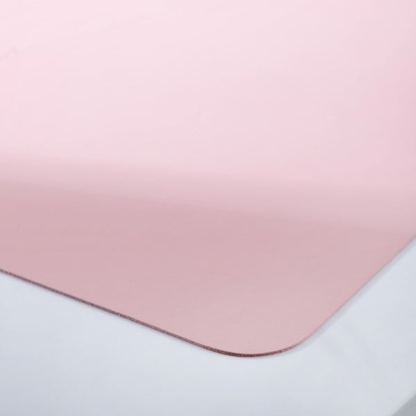 Multipurpose Vegan Leather Computer Desk Mat Pink 31.5 Inch