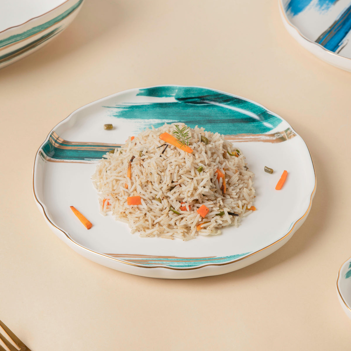 Oceanic Coastal Green Dinner Plate 10 Inch