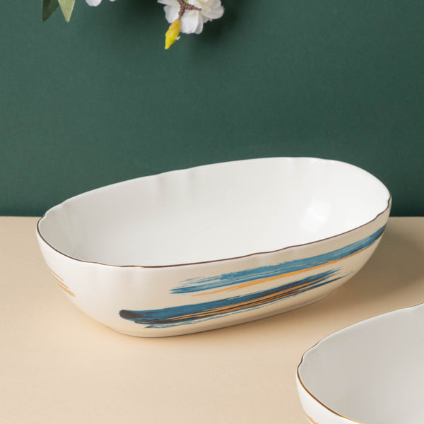 Oceanic Calm Blue Serving Bowl 10 Inch