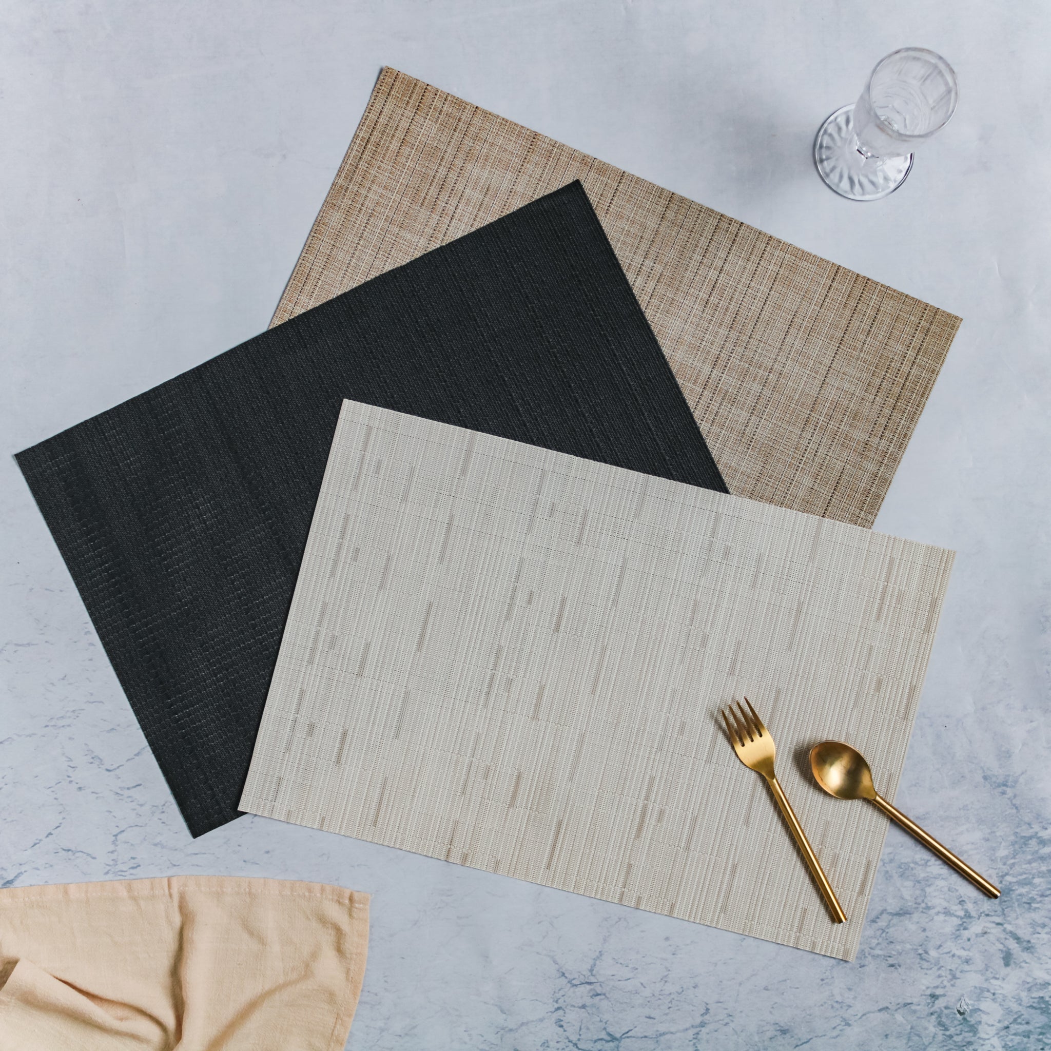 Neutral Tone Dinner Mat Set of 2 Online - Premium Table Mat | Nestasia