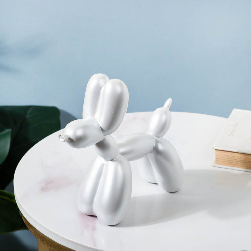 Home Décor - Balloon Dog In White For Room Décor |Nestasia