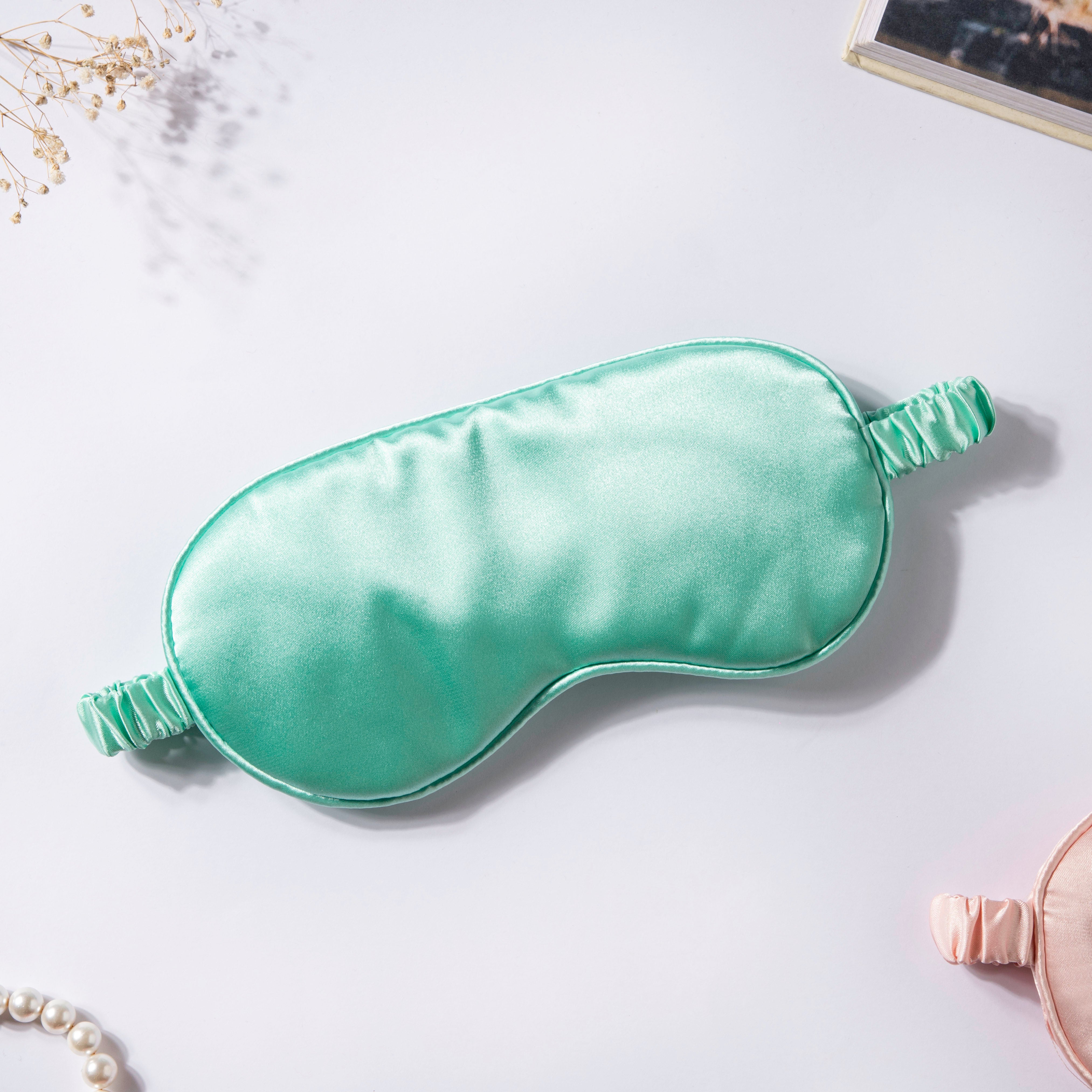 Luxury Sleep Satin Eye Mask Green Online - Premium Eye Mask | Nestasia