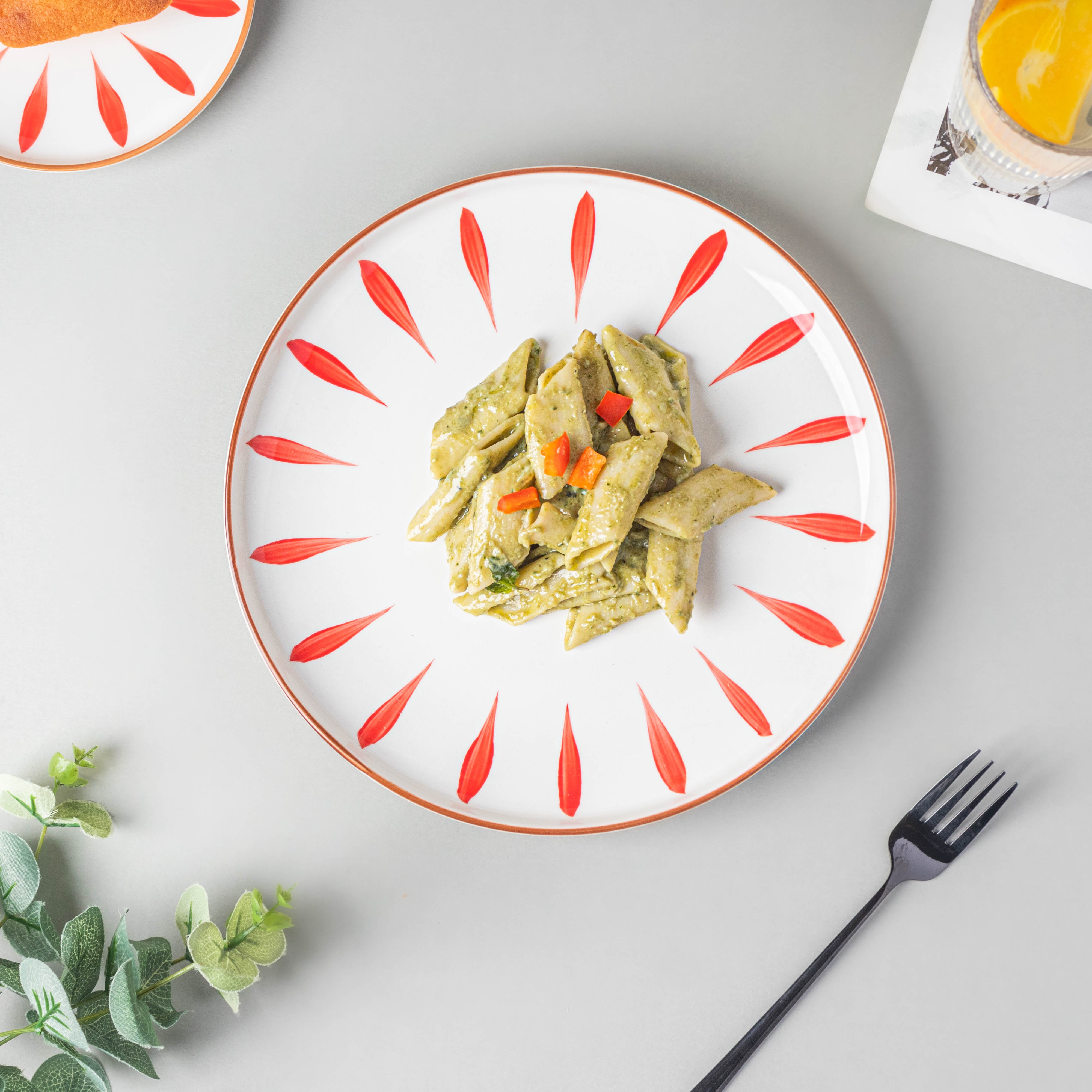 Teardrop Dinner Plate Red 10 Inch