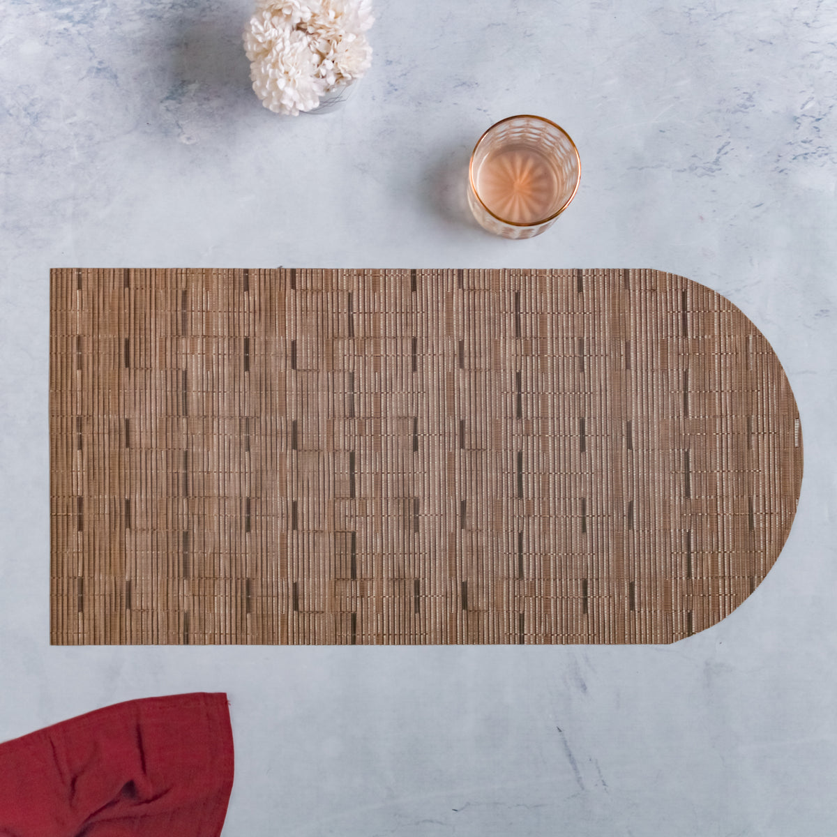 Long Center Table Placemat Brown