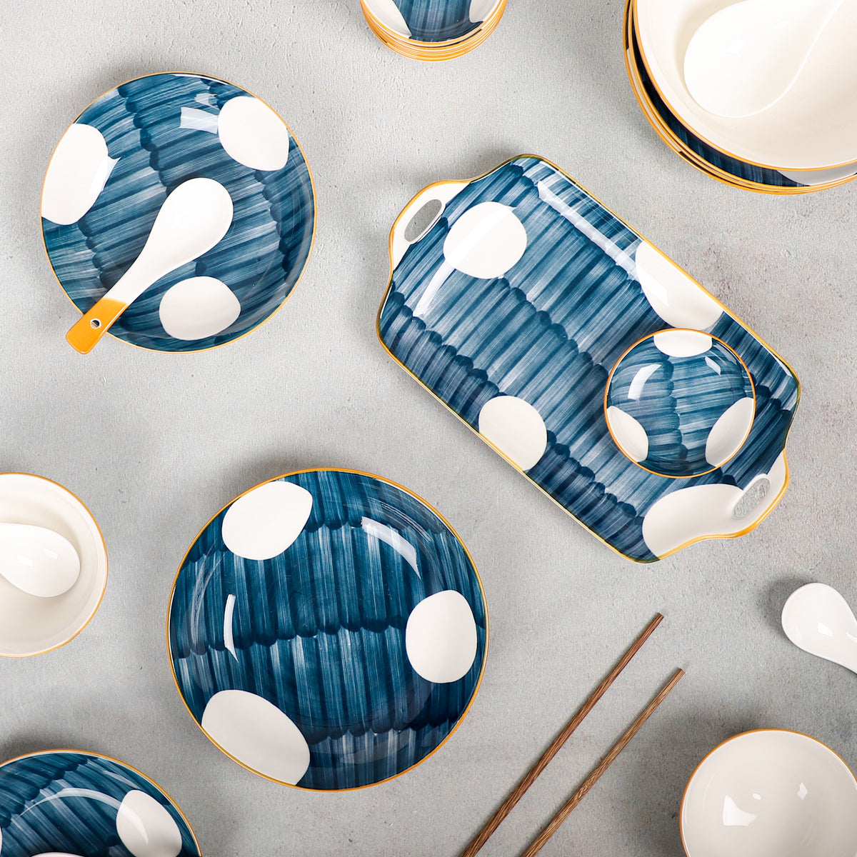 Hand painted Dinner Set | Dinner Set | Microwave Safe