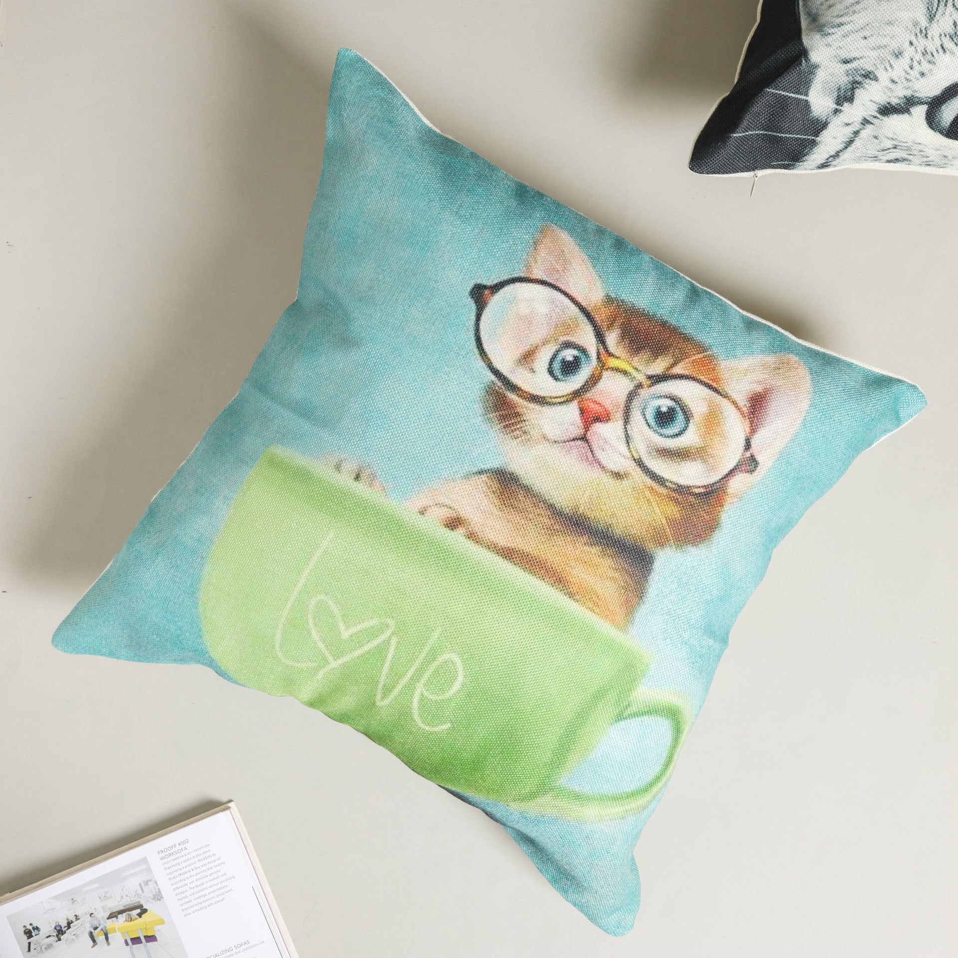 Cute Cat Pillow Cover | Nestasia