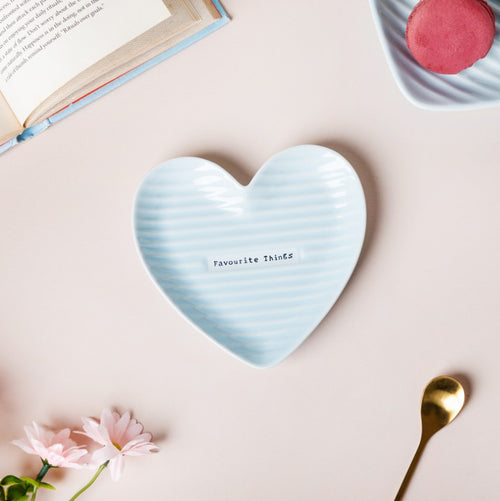 Large Heart Starter Plate Blue Online - Premium Small Plate | Nestasia
