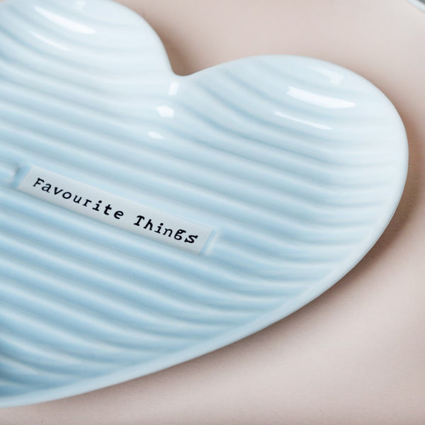 Large Heart Starter Plate Blue