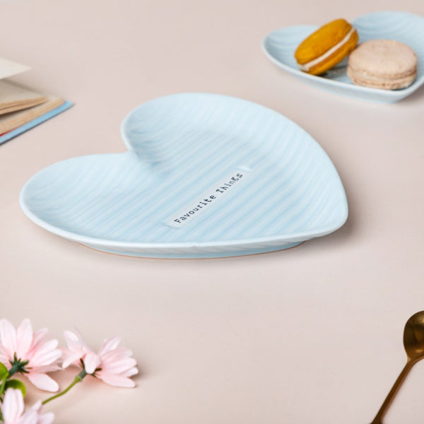 Large Heart Starter Plate Blue