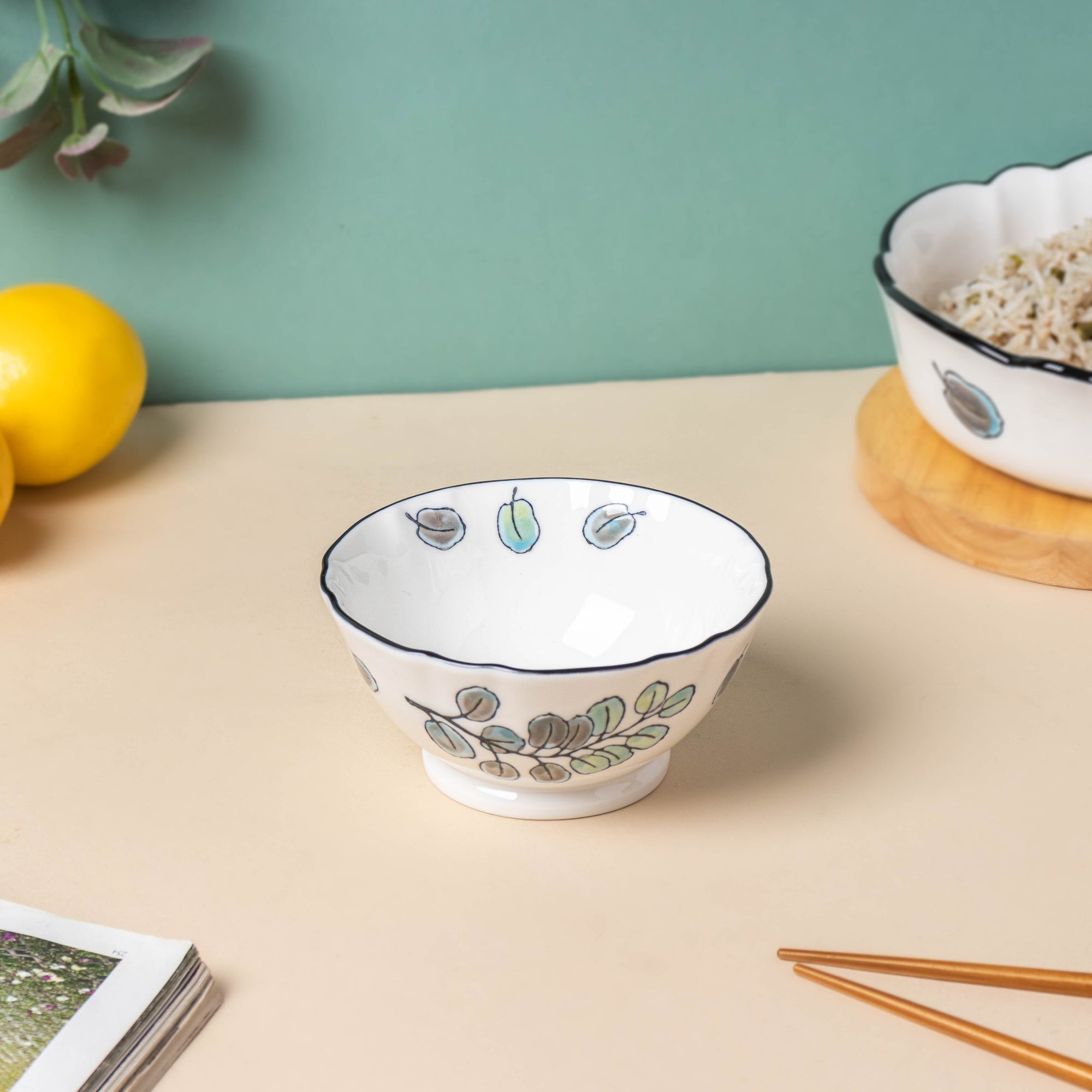 Aspen Leaves Snack Bowl Small 300 ml Online - Premium Snack Bowl | Nestasia