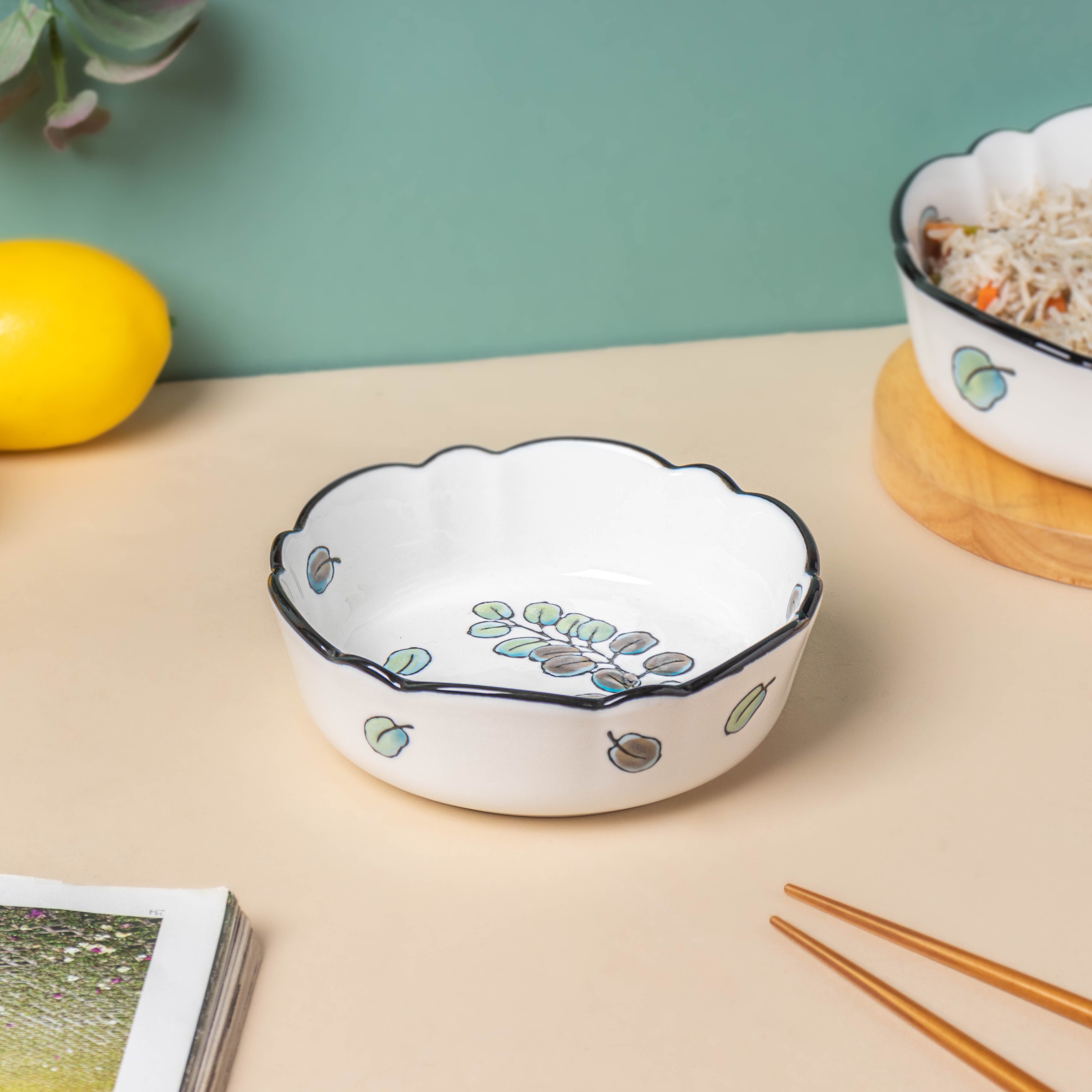 Aspen Leaves Snack Bowl Large 400 ml Online - Premium Snack Bowl | Nestasia