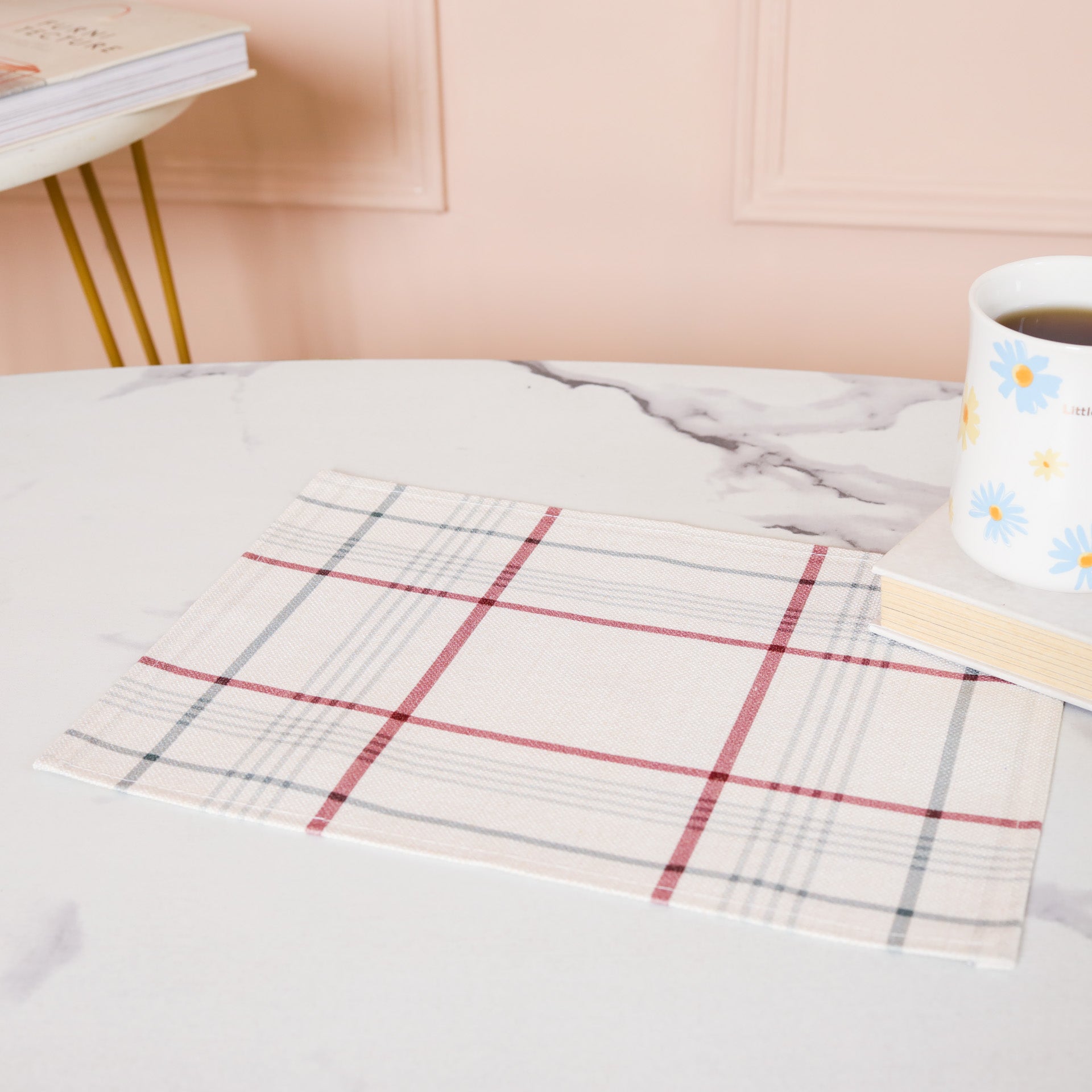 White Side Table Mat Online - Premium Table Mat | Nestasia