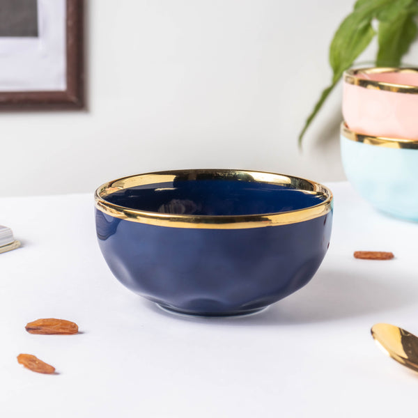 Midnight Blue Ceramic Soup Bowl
