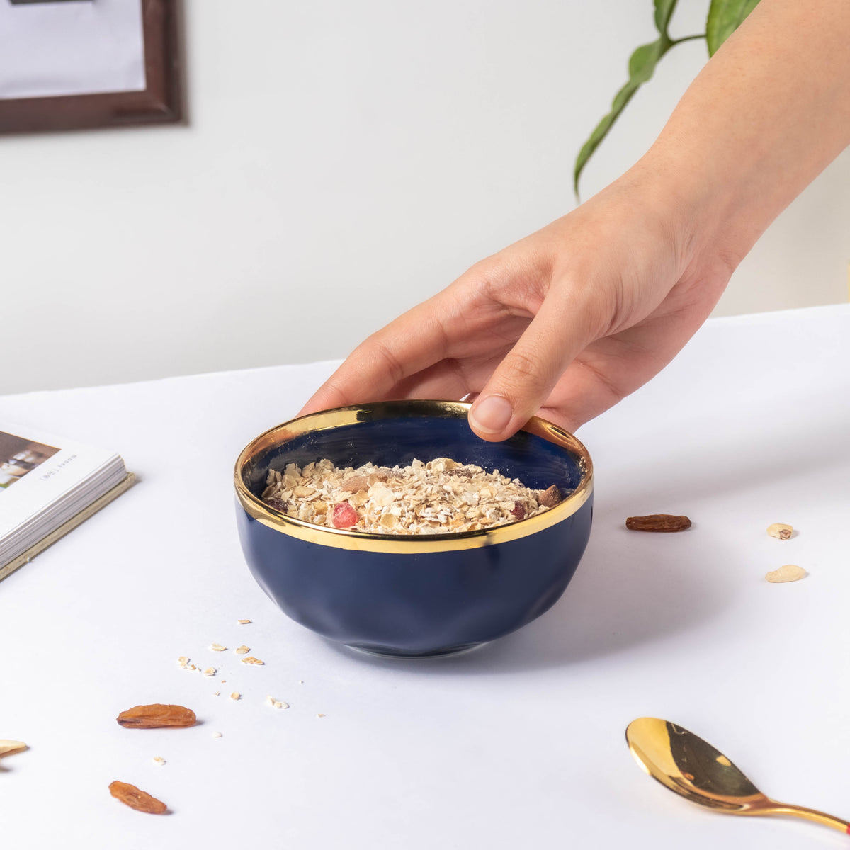 Midnight Blue Ceramic Soup Bowl