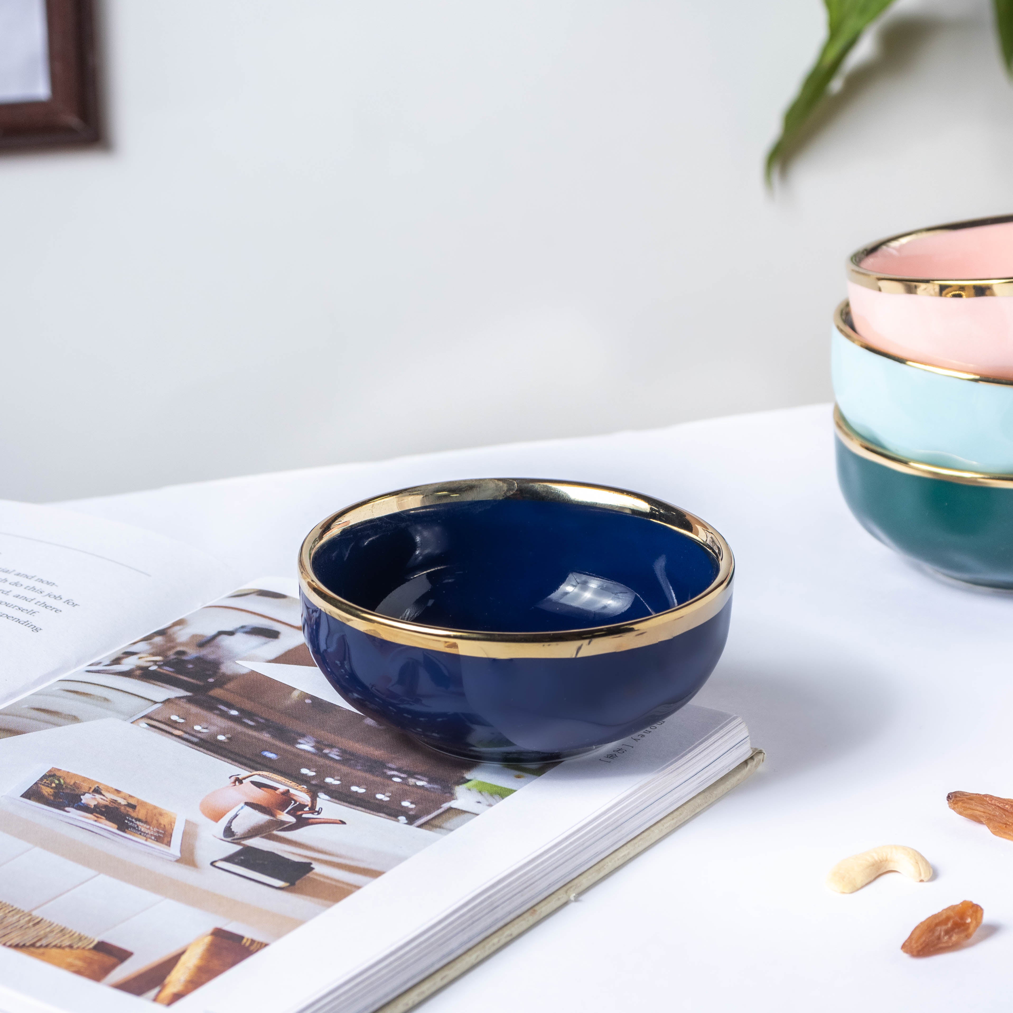 Midnight Blue Ceramic Dip Bowl