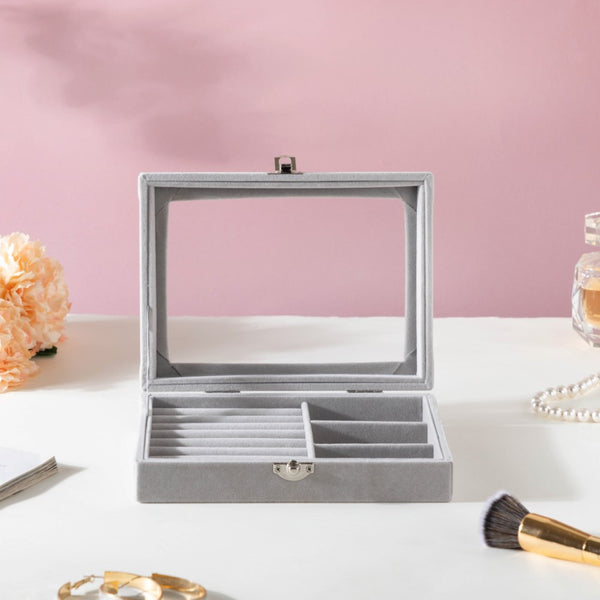 Jewellery Box - Buy Grey Rectangle Jewellery Box Online |Nestasia