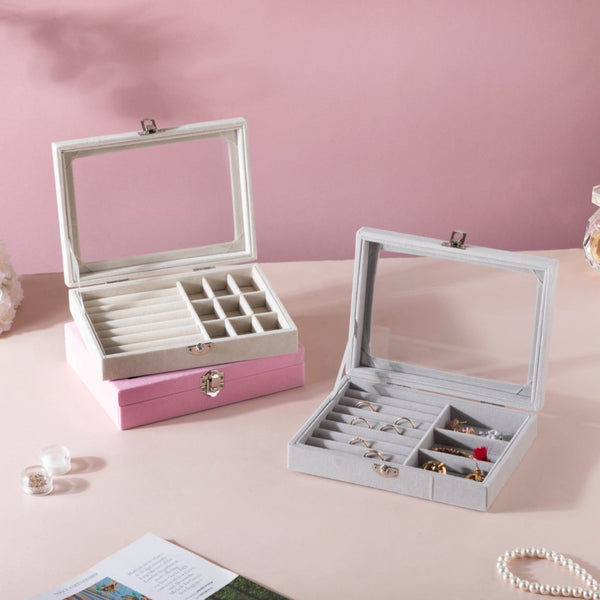 Jewellery Box - Buy Grey Rectangle Jewellery Box Online |Nestasia
