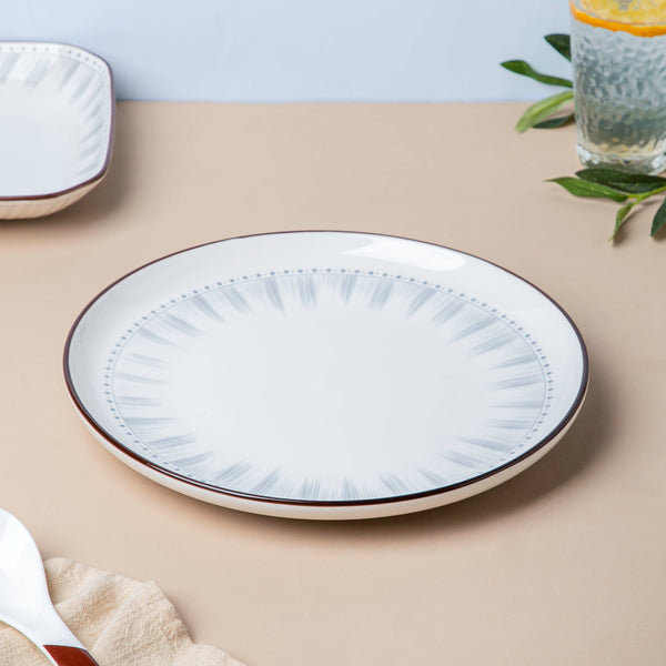 Dainty Patterned Ceramic Dinner Plate 10 Inch